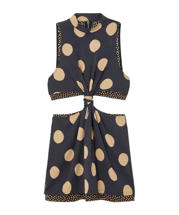 Proenza Schouler Polka Dot Cut-out Twist Top - Black