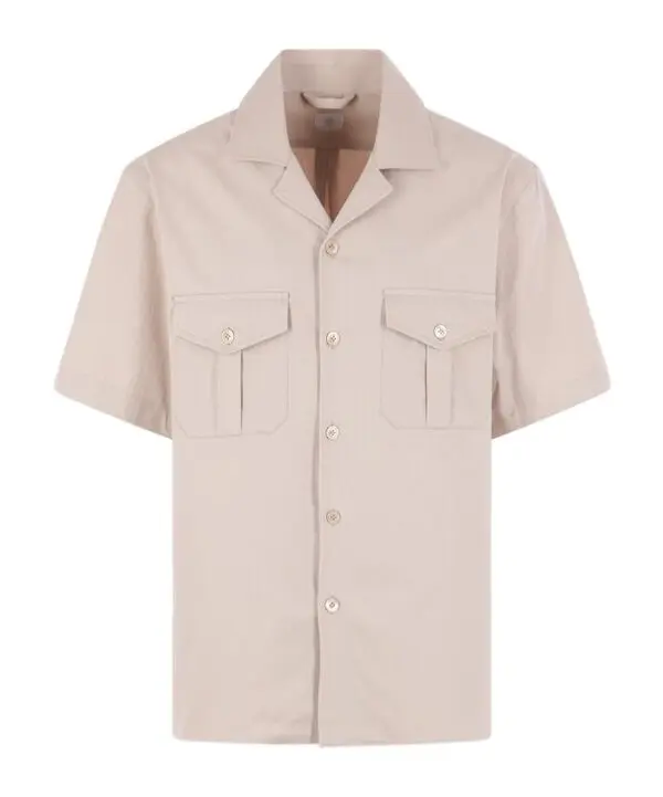 Eleventy Short-sleeved Button-up Shirt