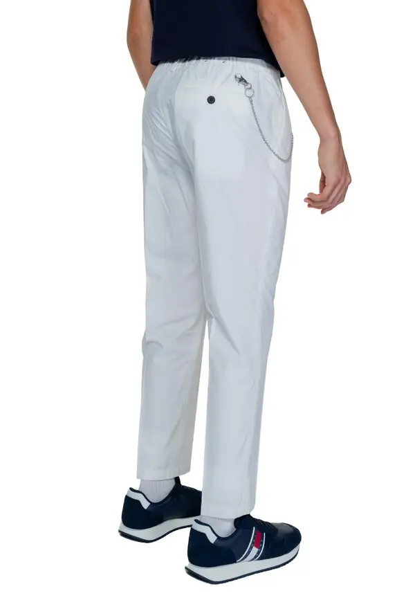 ANTONY MORATO White Casual Pants With Detachable Chain Detail
