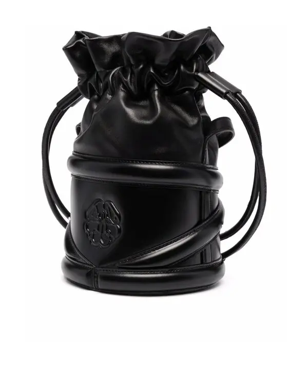 Alexander McQueen Logo Printed Drawstring Bucket Bag