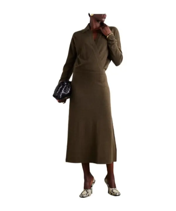 Altuzarra Wrap-effect Cashmere Midi Dress