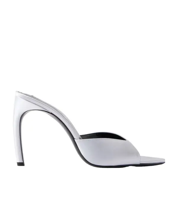 Victoria Beckham Harlow Open-toe Sandals In Silver Satin
