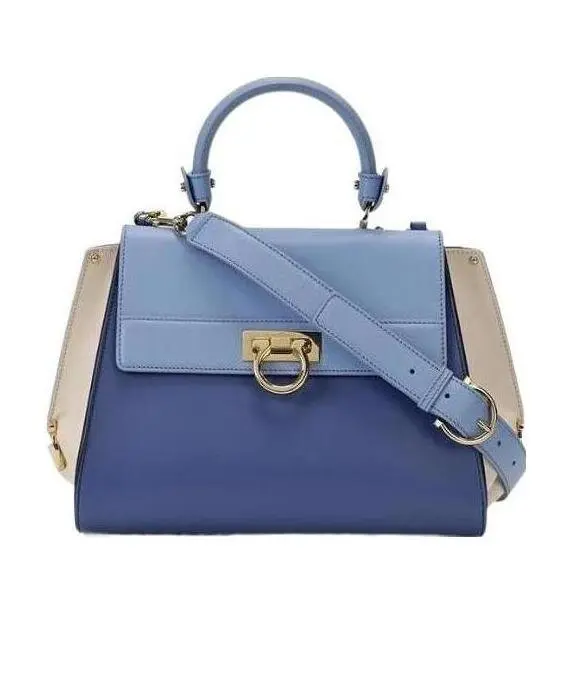 FERRAGAMO Sofia Logo Handbag - Blue