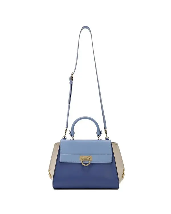 FERRAGAMO Sofia Logo Handbag - Blue