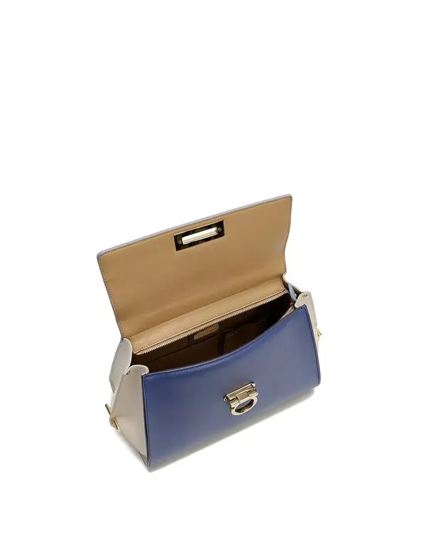 FERRAGAMO Sofia Logo Handbag - Blue
