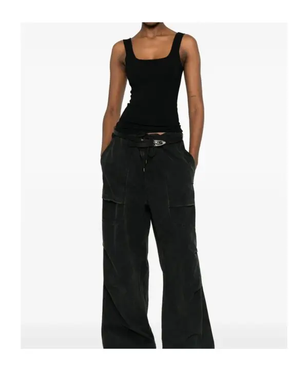 ENTIRE STUDIOS Sleeveless Scoop Neck Vest - Black