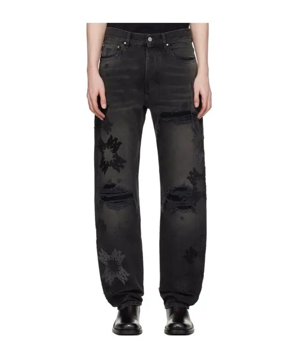 Amiri Ma Quad Mx1 Straight Leg Jeans - Black