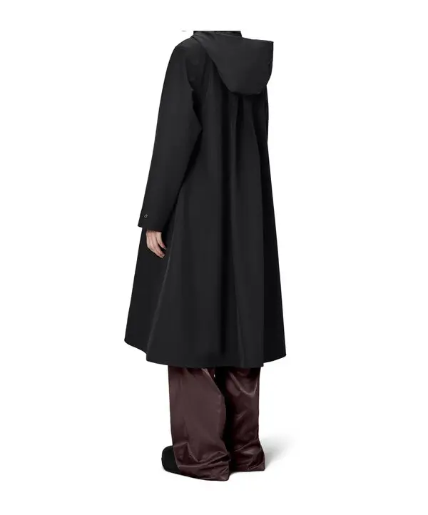 Rains Suva Vision Softshell A-line Hooded Raincoat - Black