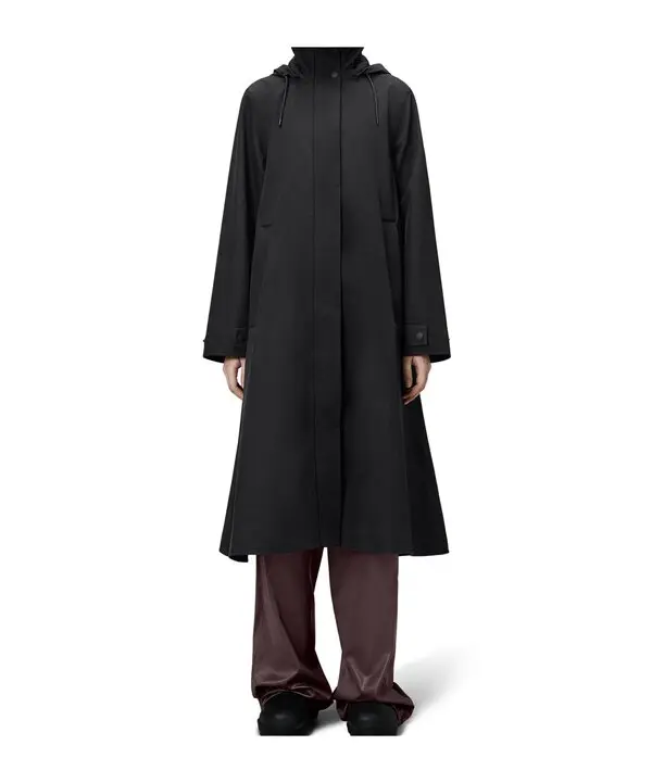 Rains Suva Vision Softshell A-line Hooded Raincoat - Black