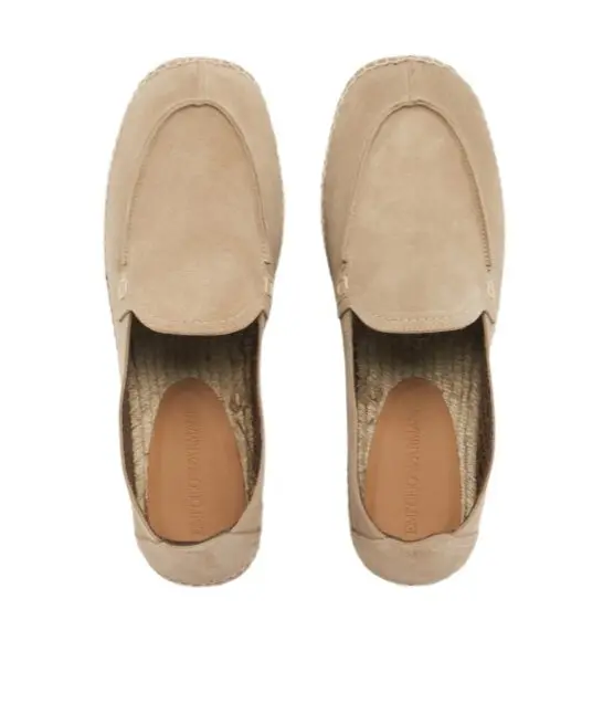 Emporio Armani Suede Logo Trim Espadrilles