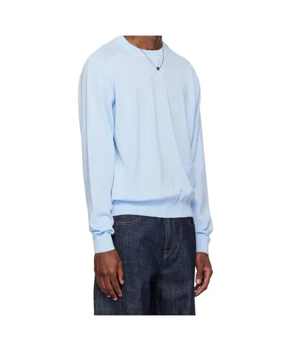 Jacquemus Logo Embroidered Round Neck Long Sleeve Top