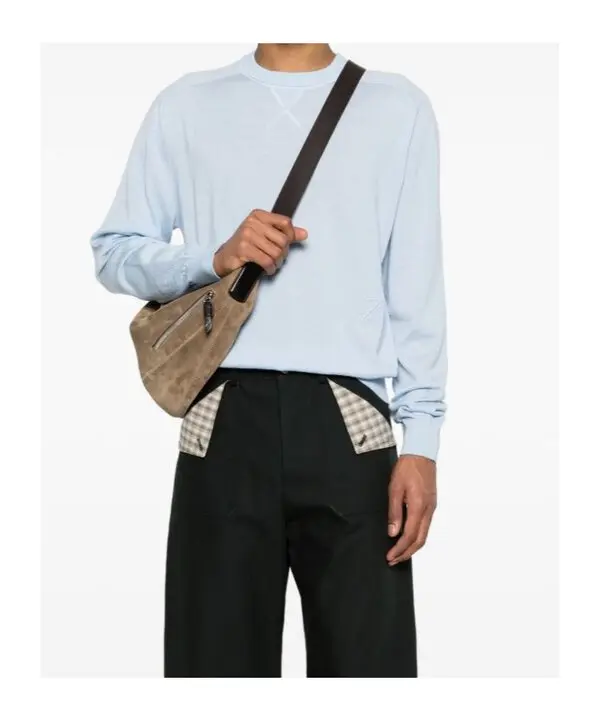 Jacquemus Logo Embroidered Round Neck Long Sleeve Top