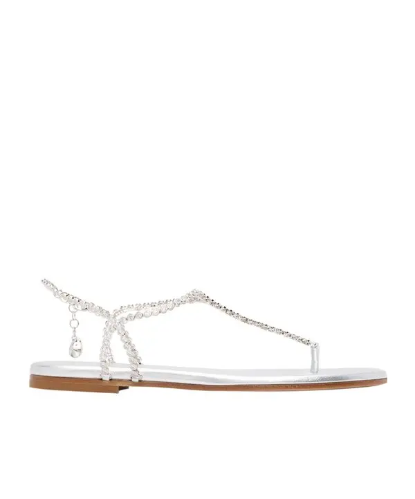 GIANVITO ROSSI Eternity Flip-flop Sandals - Silver