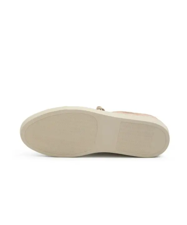 COMMON PROJECTS Suede Lace-up Round Toe Sneakers - Nude