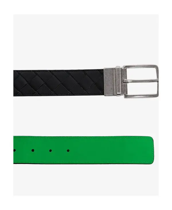 Bottega Veneta Woven Leather Belt - Black