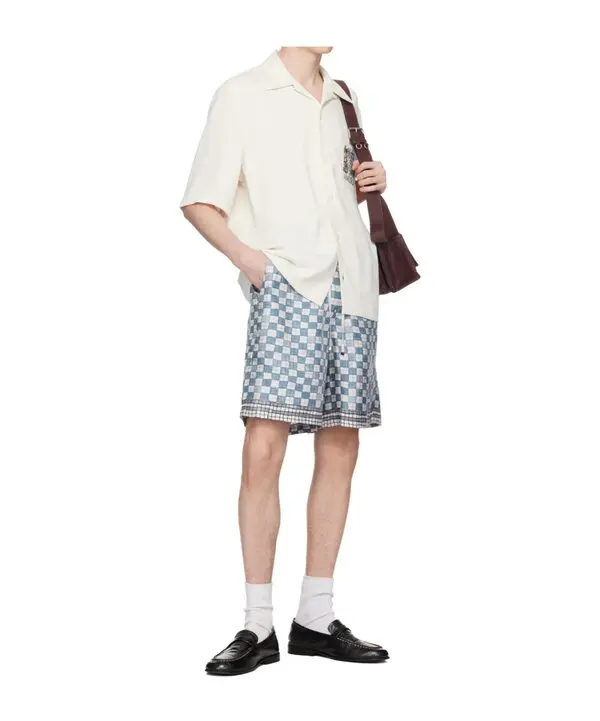 Amiri Plaid Shorts With Drawstring Waist