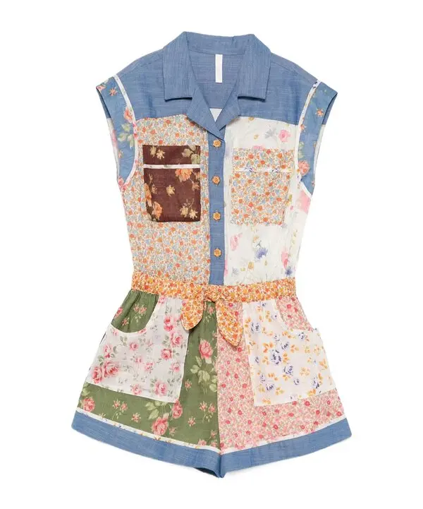 Zimmermann Patchwork Floral Jumpsuit - Multicolour