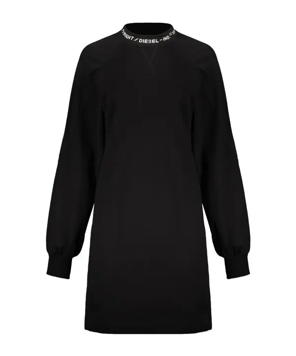 DIESEL® Logo-trim Mini Dress - Black