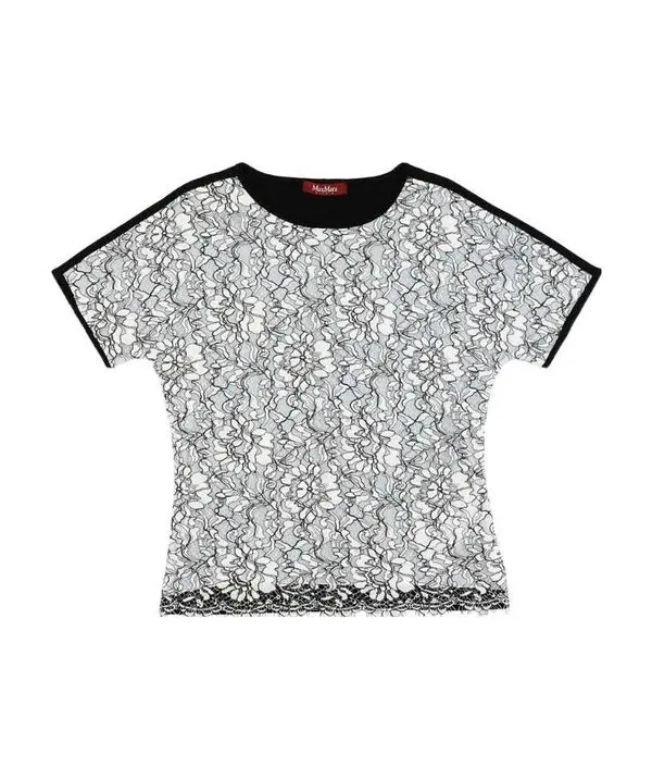 Max Mara Printed Round Neck Short Sleeve T-shirt