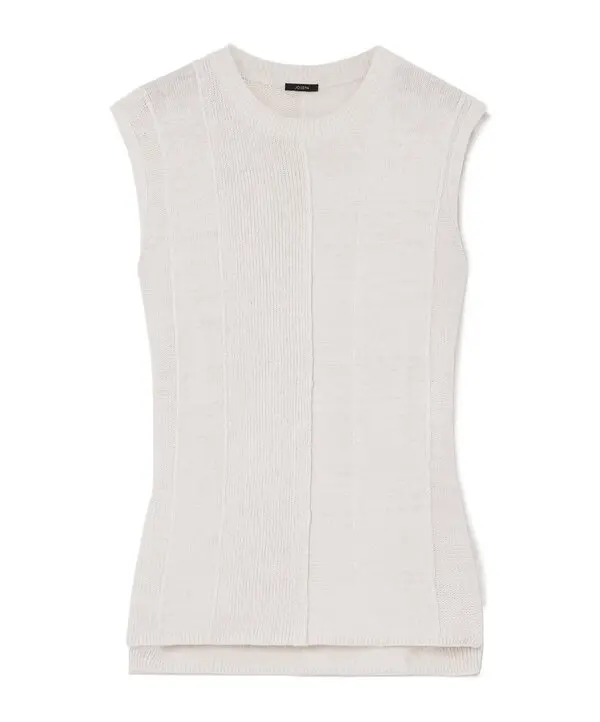 JOSEPH Ribbed Knit Sleeveless Sweater