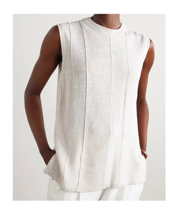 JOSEPH Ribbed Knit Sleeveless Sweater