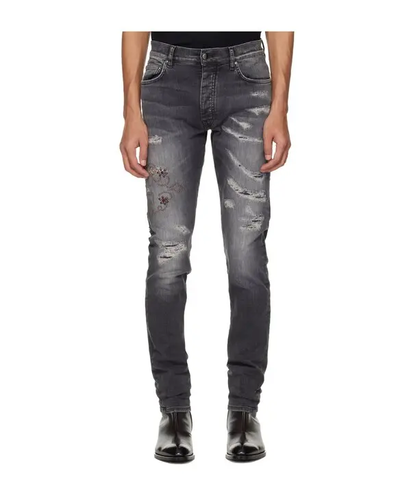 Amiri Hollywood Studded Jeans - Black Sand