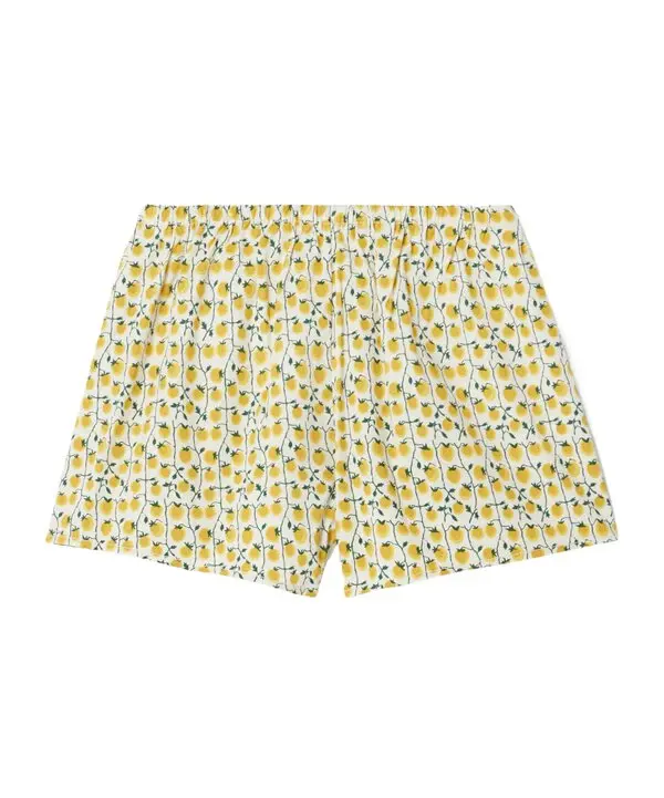 Staud Printed Cotton Blend Shorts