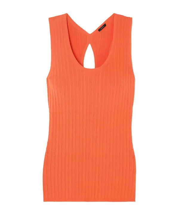 JOSEPH Ribbed Knit Cutout Tank