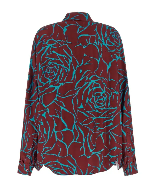 Dries Van Noten Floral Print Long Sleeve Shirt