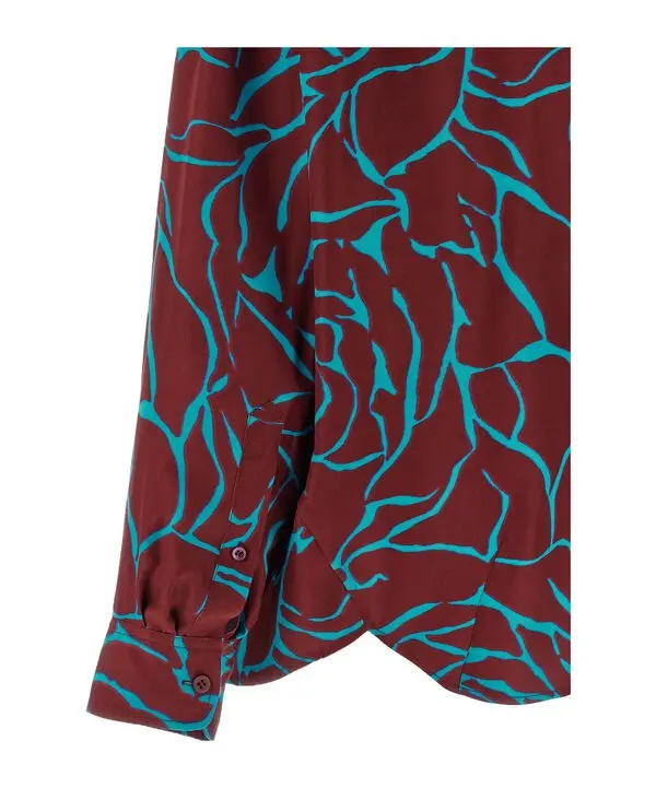 Dries Van Noten Floral Print Long Sleeve Shirt