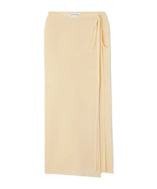 THE FRANKIE SHOP Alsen Knitted Midi Wrap Dress