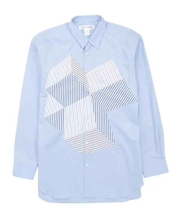 Comme Des Garçons Striped Shirt - Light Blue