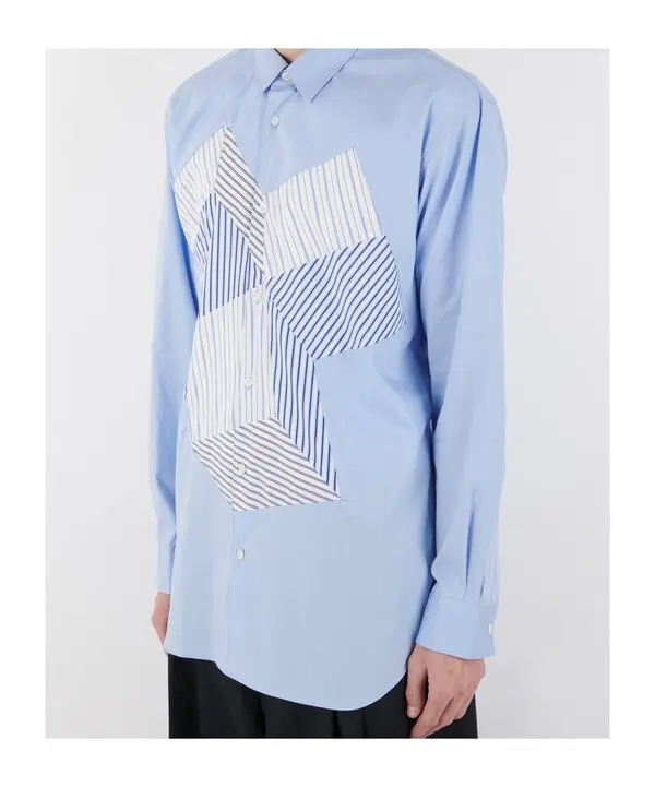 Comme Des Garçons Striped Shirt - Light Blue