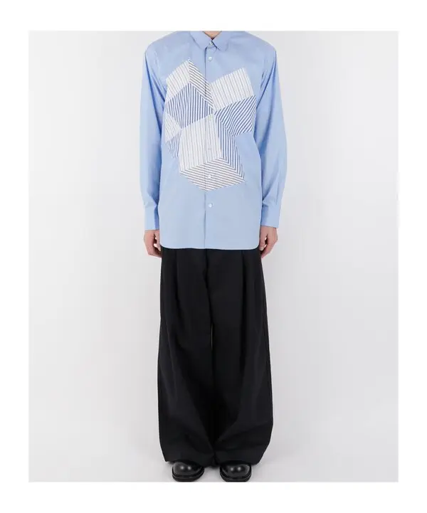 Comme Des Garçons Striped Shirt - Light Blue