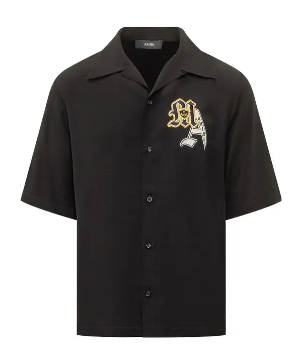 Amiri Varsity Patch Camp Logo Shirt
