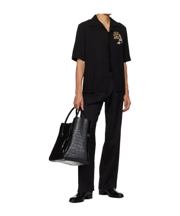 Amiri Varsity Patch Camp Logo Shirt