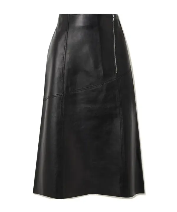 Victoria Beckham Patchwork Leather A-line Skirt