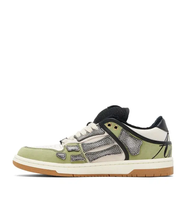 Amiri Lace-up Low-top Sneakers With Appliqué Detailing - Green Tea
