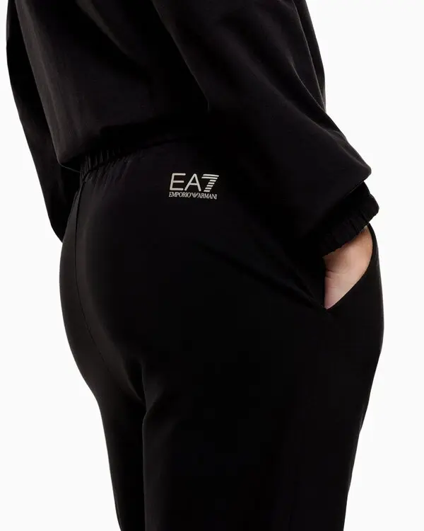 EA7 Long-sleeved Hooded Sweatshirt And Drawstring Pant Set