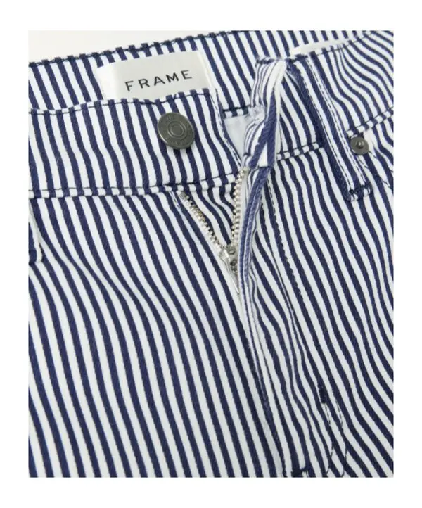 FRAME Striped Wide-leg Trousers