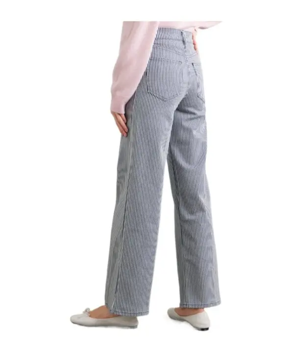 FRAME Striped Wide-leg Trousers
