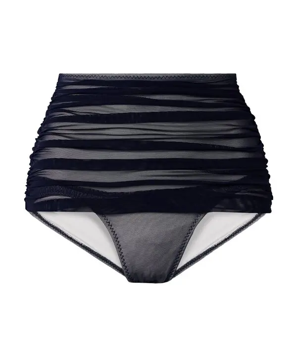 Norma Kamali Bill Ruched Mesh Bikini Briefs