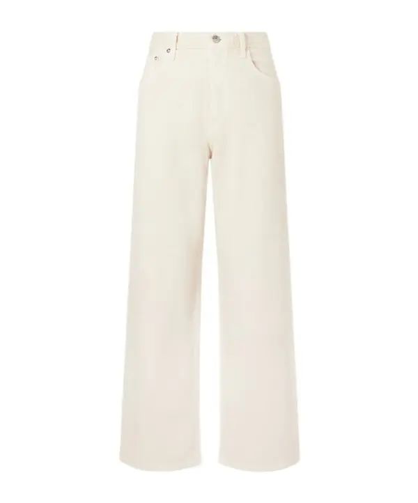 AGOLDE Low Slung Baggy Organic Boyfriend Jeans - White
