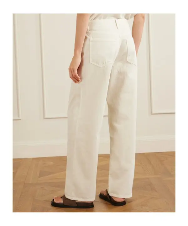 AGOLDE Low Slung Baggy Organic Boyfriend Jeans - White