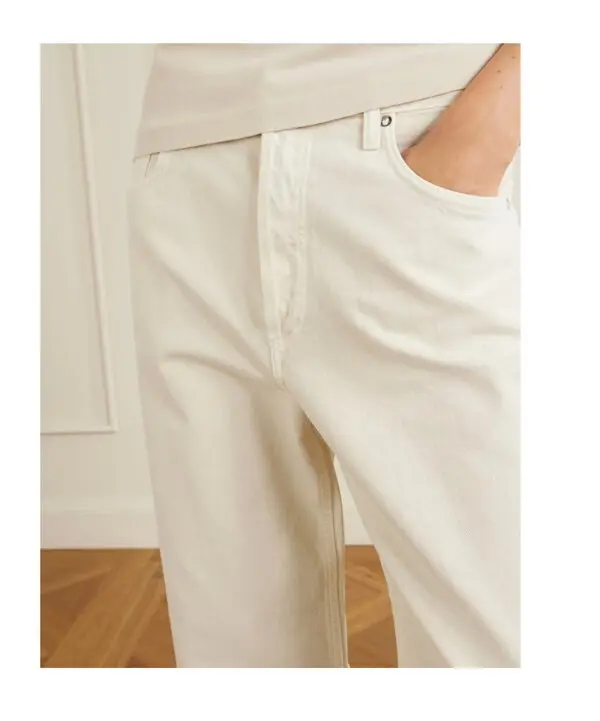 AGOLDE Low Slung Baggy Organic Boyfriend Jeans - White