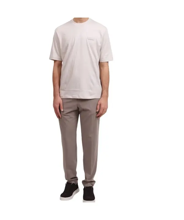 Armani Exchange Belt Loop Casual Trousers - Beige