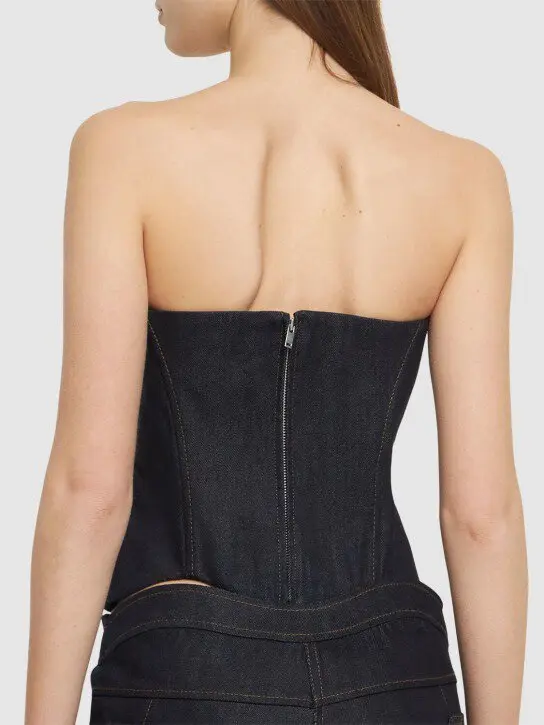 AYA MUSE Strapless Fitted Cotton Top