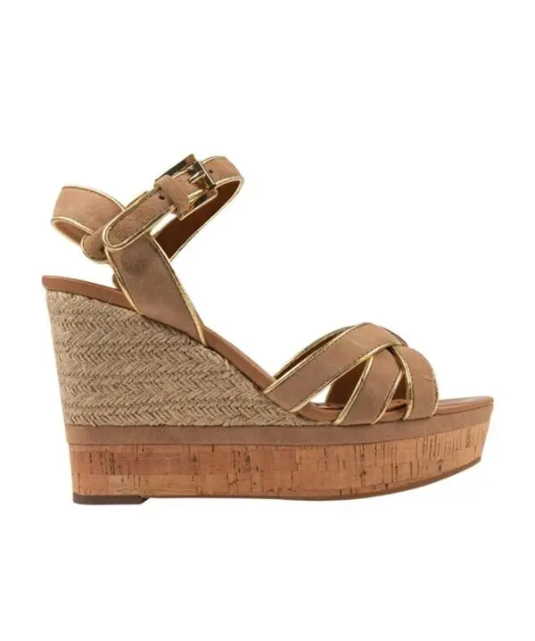 Ash Logo Wedge Sandals With Adjustable Ankle Straps