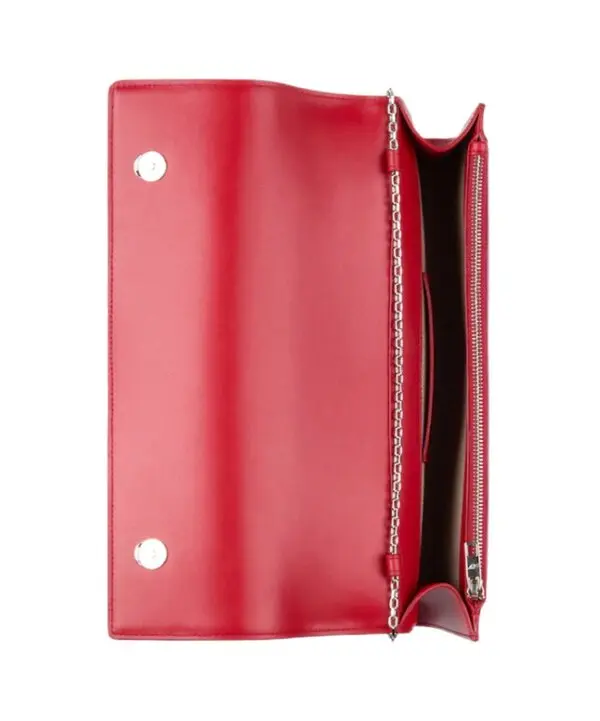 ROGER VIVIER Belle Vivier Suede Clutch - Red