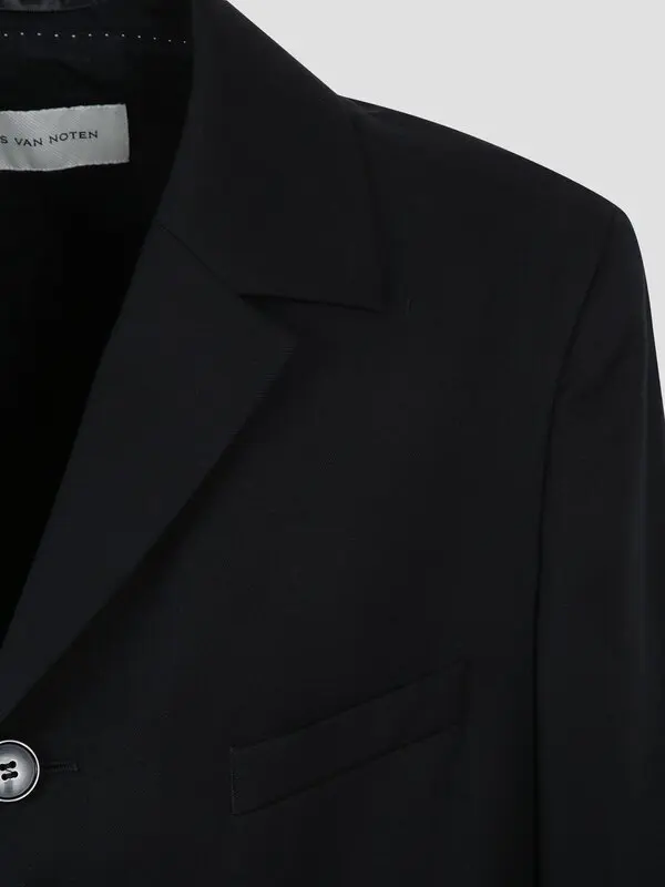 Dries Van Noten Long-sleeved Suit Jacket - Black